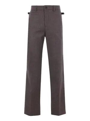 NAMACHEKO Houndstooth Tailored Wool Trousers - Multi-color
