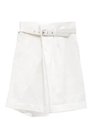 Comme Des Garçons Belted Shorts - White