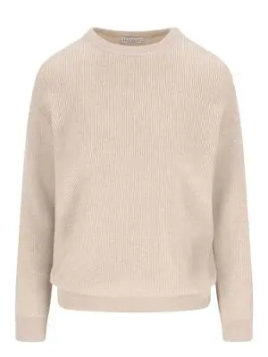 Brunello Cucinelli Brunello Cucinelli Crewneck Ribbed Knit Sweater No