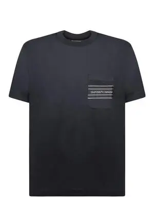 Emporio Armani Crewneck Short-sleeved T-shirt - Blue