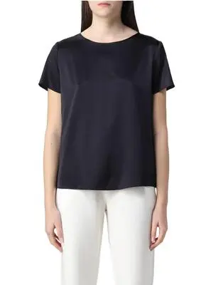 Emporio Armani Crewneck Lightweight Satin T-shirt - Black