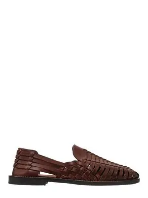 Brunello Cucinelli Woven Leather Sandals - Red