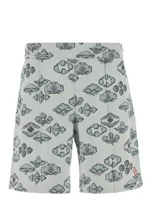 Casablanca Pleated Stretch Jacquard Bermuda Shorts - Gray