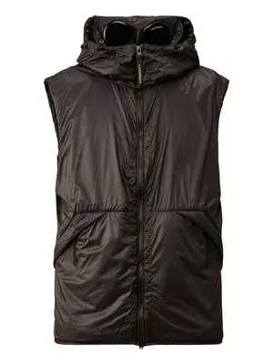 C.P. COMPANY Goggle Hooded Vest - Black