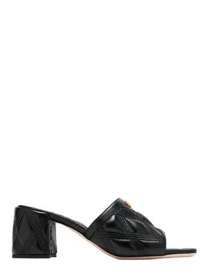Valentino Garavani Vlogo Signature Quilted Block Heel Mules - Black