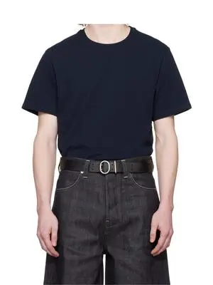 JIL SANDER Cotton Crew-neck T-shirt - Navy