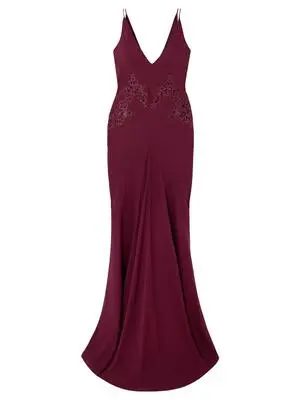 GABRIELA HEARST Gabriela Hearst Lace Insert Suspender Maxi Dress