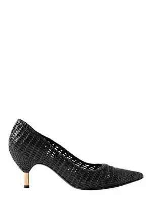 Gabriela Hearst Braided Pointed Toe High Heels - Black