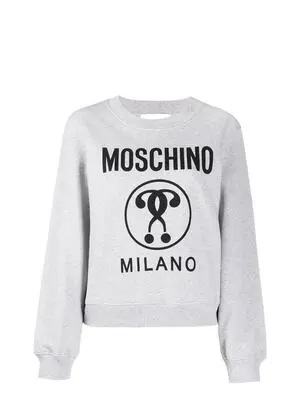 Moschino Double Question Mark Logo Sweatshirt - White