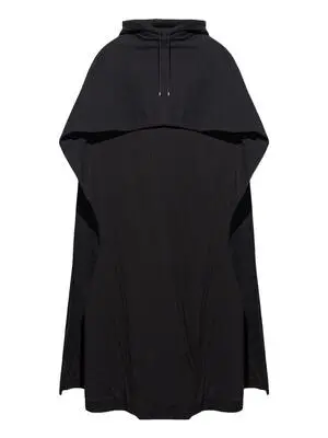Saint Laurent Drawstring Hooded Cape - Black
