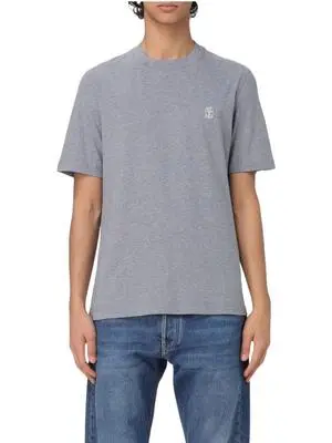 Brunello Cucinelli Logo Crew-neck T-shirt - Gray