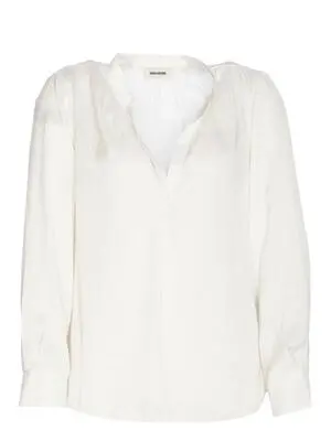 ZADIG&VOLTAIRE Zadig & Voltaire V-Neck Long-Sleeved Shirt With Clasp Cuffs