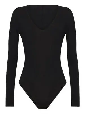 WOLFORD WOLFORD V-Neck Long-Sleeve Bodysuit