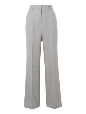 Dries Van Noten Belt-loop Checked Casual Pants - Grey