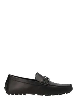 Fendi Fendi Shadow FF Embossed Slip-On Loafers Black