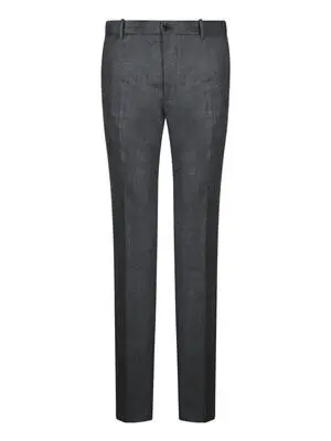 Incotex Slim Fit Zip Closure Pants - Grey