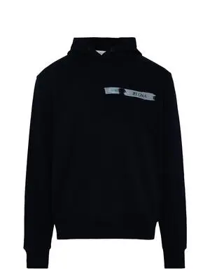 Zegna Logo-print Cotton Hoodie - Black
