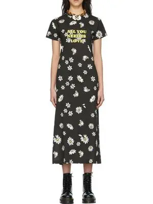 PACO RABANNE Paco Rabanne Short Sleeve Floral Print Maxi Dress