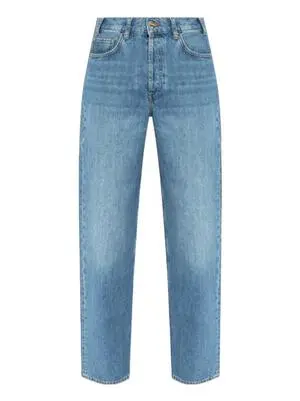 ANINE BING Belt-loop Straight-leg Jeans - Blue