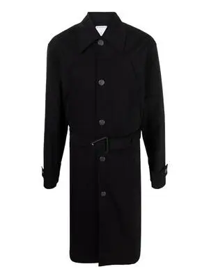 Bottega Veneta Single-breasted Trench Coat - Black