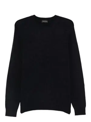 ROBERTO COLLINA Crew Neck Long-sleeve Sweater - Black
