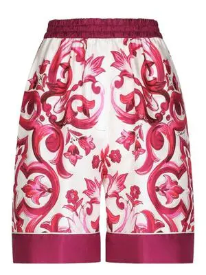 Dolce & Gabbana Majolica-printed Twill Pajama Shorts - Red