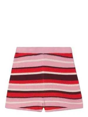 La DoubleJ Veneziana Striped Shorts - Pink And Red