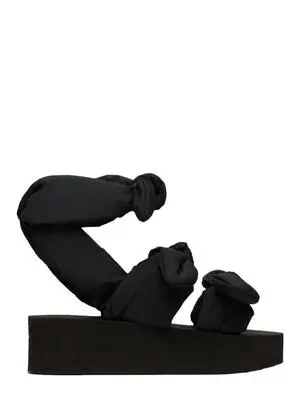 Red Valentino Bow Detailing Open-toe Platform Sandals - Black