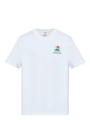 Casablanca Logo Printed Crewneck T-shirt - White
