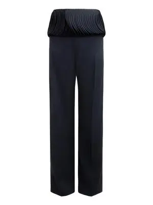 Alaïa Embroidered Waistband Trousers - Black