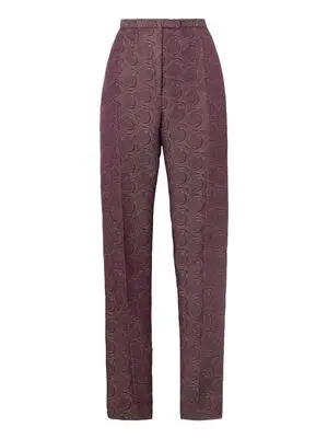 Dries Van Noten Jacquard Skinny Pants - Red