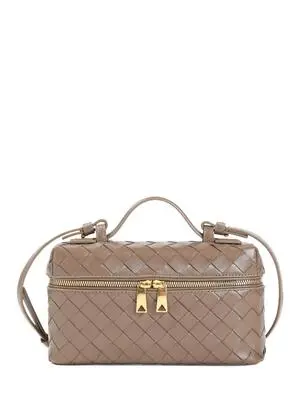 Bottega Veneta Bottega Veneta Mini Intricciato Leather Vanity Case Pine Cone