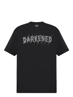 44 LABEL GROUP Darkened Printed Crewneck T-shirt - Black
