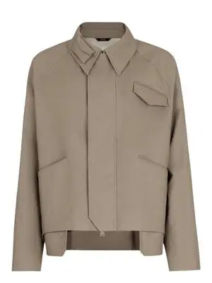 FENDI Fendi Cropped Asymmetrical Hem Jacket