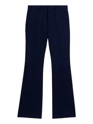 Ami Wool Flared Bootcut Trousers - Black