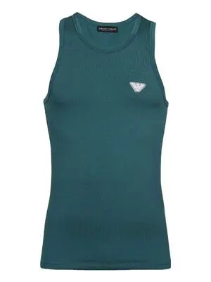 Emporio Armani Sleeveless Vest With Round Neck - Blue