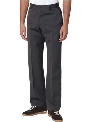 PT TORINO Pinstripe Wool Trousers - Black