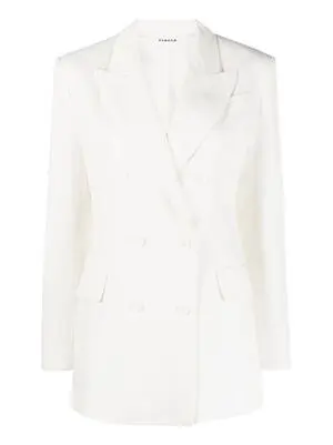 P.a.r.o.s.h P.A.R.O.S.H. Double Breasted Peak Lapel Blazer White