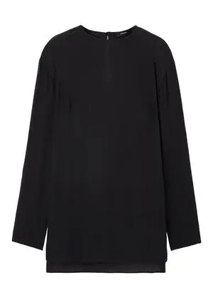 Wardrobe.NYC Sheer Split-cuff Blouse - Black