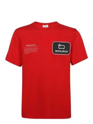 Woolrich T-shirt With Round Neck And Short Sleeves - Red