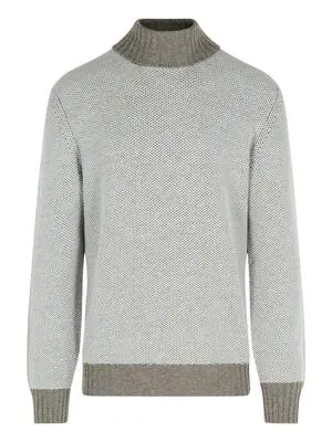 GRAN SASSO High Neck Long Sleeve Jumper - Gray