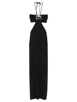 Coperni Knitted Halterneck Maxi Dress - Black