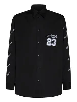 Off-White Buttoned Long-sleeved Shirt - Black