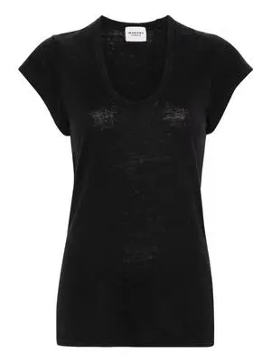 Isabel Marant Étoile Zankou V-neck T-shirt - Black