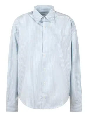 AMI Paris Poplin Striped Button-up Shirt - White