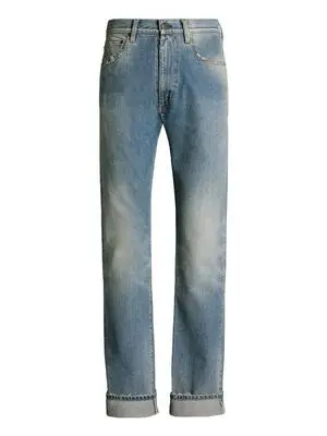 MAISON MARGIELA Distressed Denim Trousers - Blue