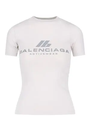 Balenciaga Activewear Fitted T-shirt - Beige