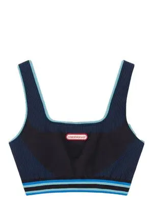 Casablanca Seamless Bandeau Knit Top - Black