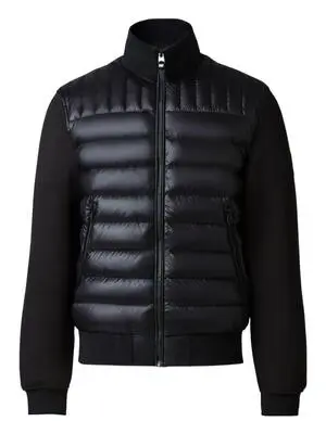 Mackage Collin-r Puffer Jacket With Knit Sleeves - Black