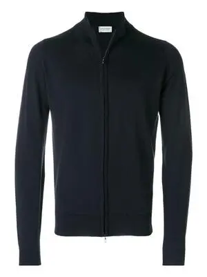 John Smedley Claygate Zip Cardigan - Midnight